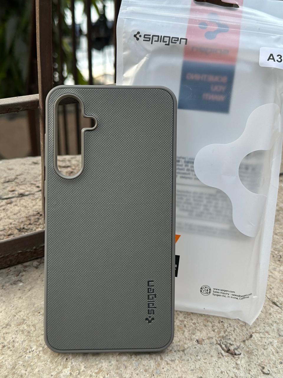 Samsung Galaxy "A35" Spigen Rugged Texture Case - Gray – Cellwala.pk